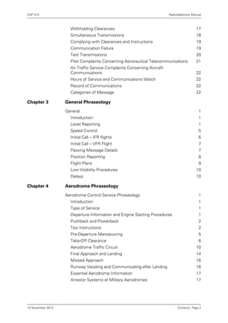 Cap413 radiotelephony manual | PDF