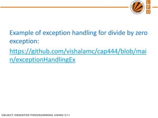 CAP444Unit6ExceptionHandling.pptx