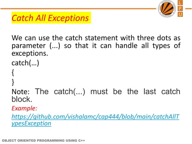 CAP444Unit6ExceptionHandling.pptx