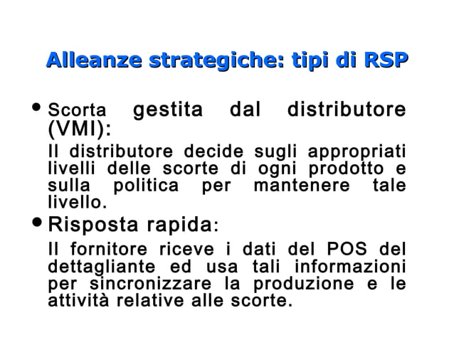 Supply Chain: Alleanze strategiche | PPT
