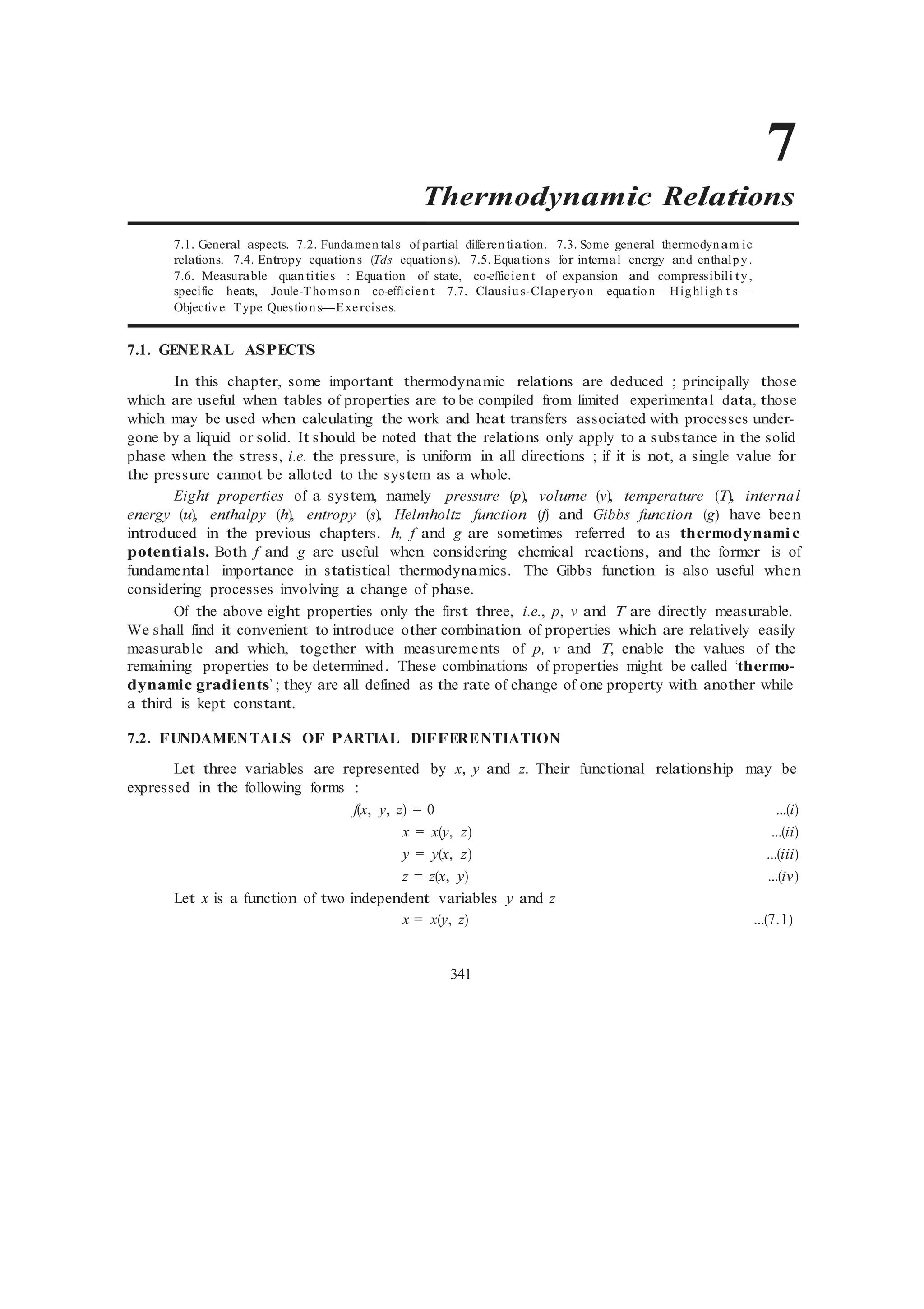 Cap 7 relaciones termodinamica | DOCX