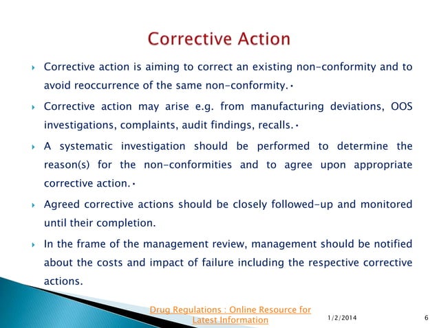 Corrective Action And Preventive Action