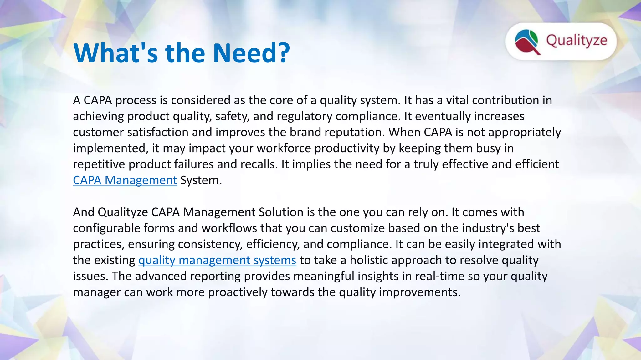 Capa Management Software | PPTX | Business | Business and Finance