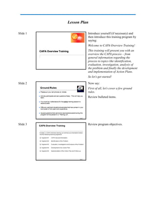 CAPA-Overview-PPTSample.pdf | Business | Business and Finance