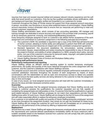 Capabilities Statement Extended (Vitaver Staffing) | PDF