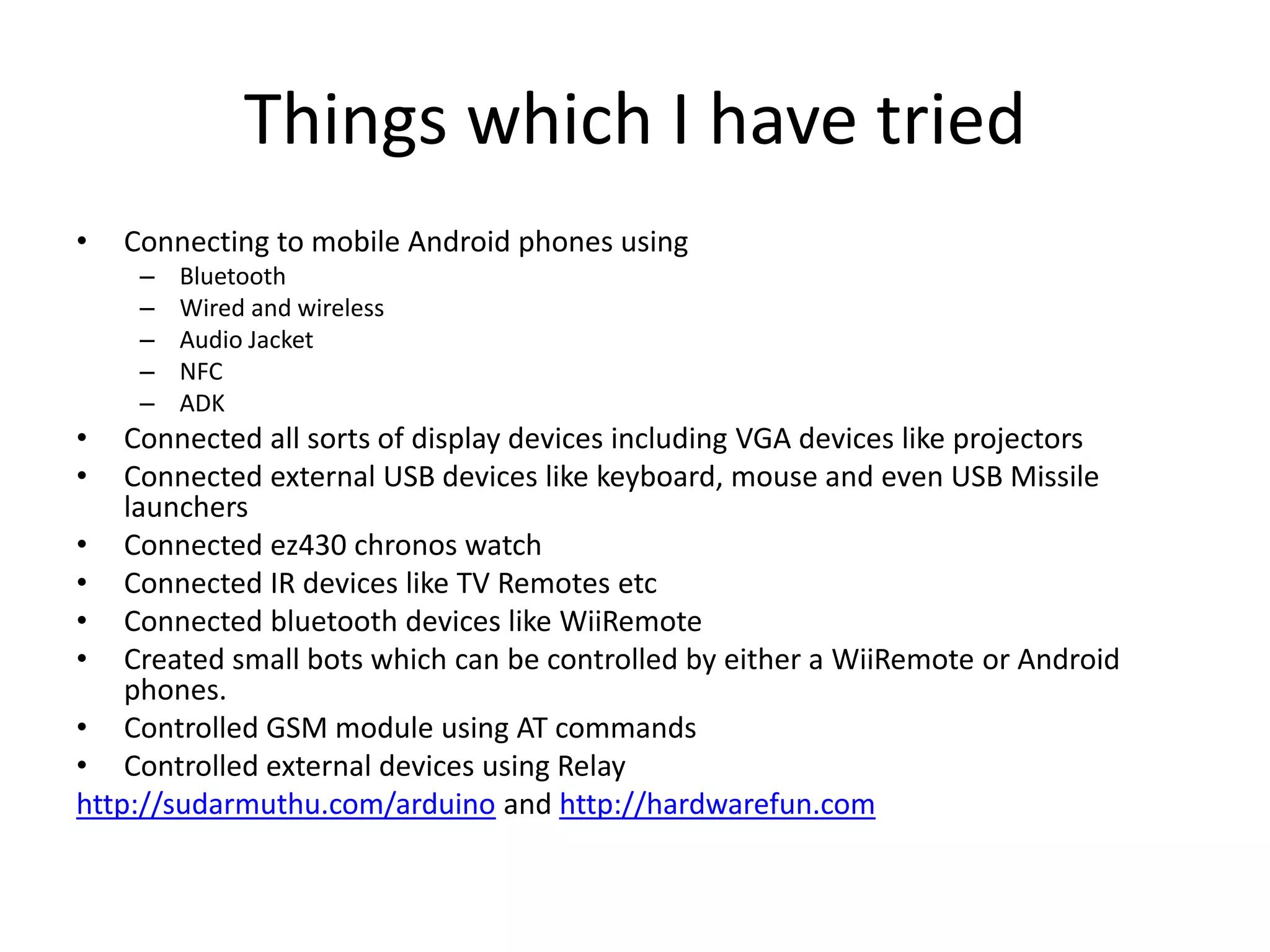 Capabilities of Arduino (including Due) | PPT Capabilities of Arduino (including Due) | PPT