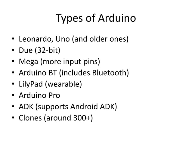 Capabilities of Arduino (including Due) | PPT Capabilities of Arduino (including Due) | PPT