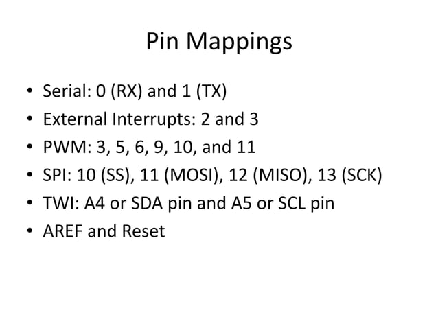 Capabilities of Arduino (including Due) | PPT