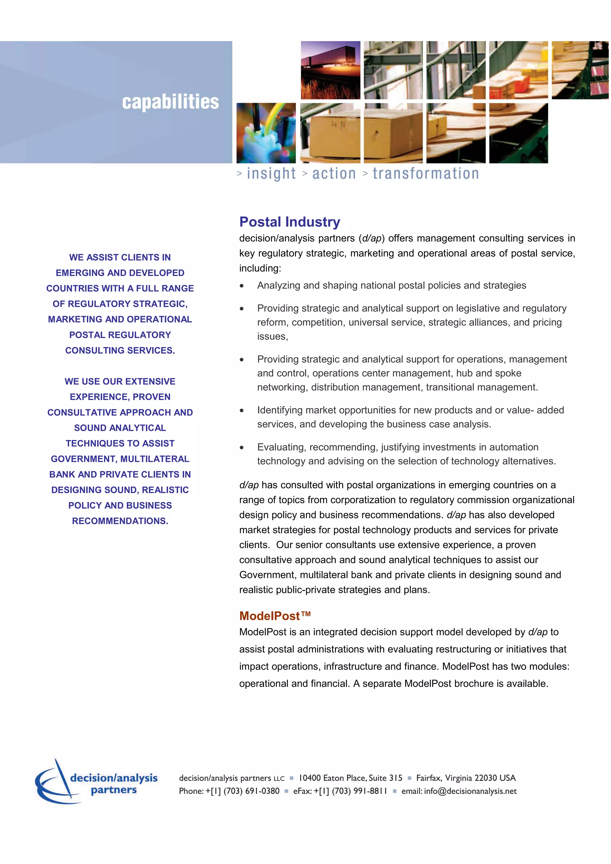 Capabilities postal industry | PDF
