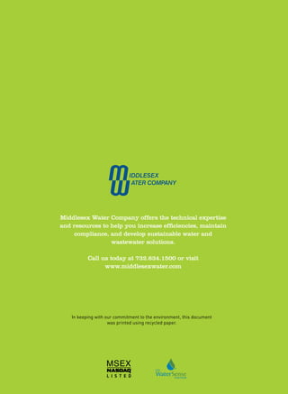 Middlesex Water - Capabilities Brochure | PDF