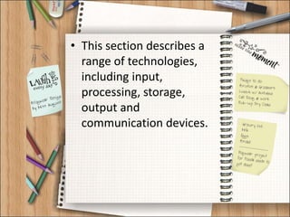 Capabilities and characteristic of hardware and software -- | PPTX