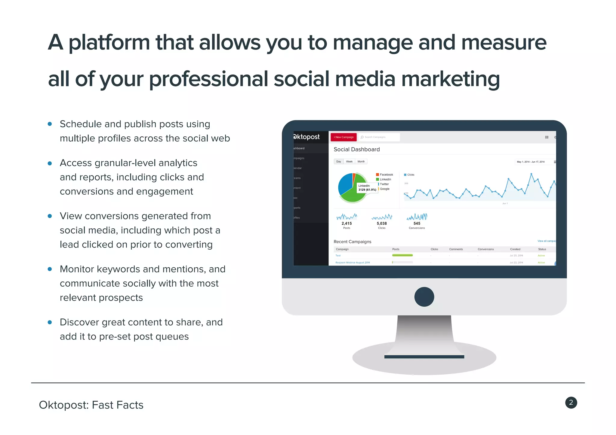 Oktopost Capabilities Deck | PDF | Social Networking | Internet