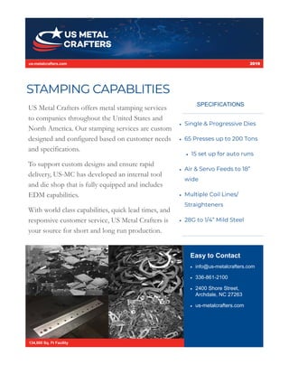 US Metal Crafters Capabilities | PDF