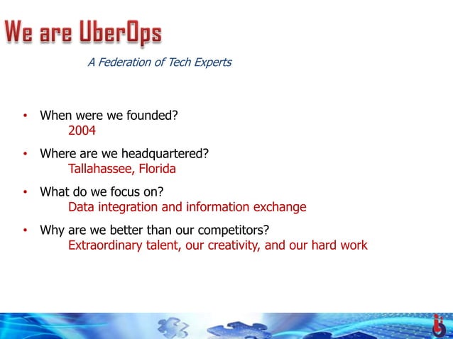 Uber Operations - 2012 Capabilities Presentation | PPT