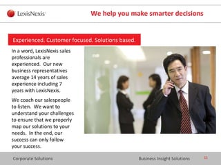 LexisNexis Capabilities Presentation | PPT | Sales | Business