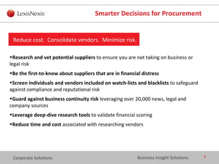 LexisNexis Capabilities Presentation | PPT | Sales | Business