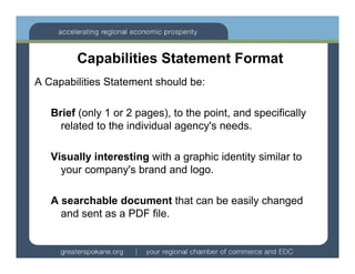 Capabilities Statements WA PTAC | PDF