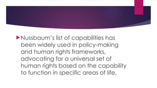 Capability approach Theory Amartya Sen | PPTX