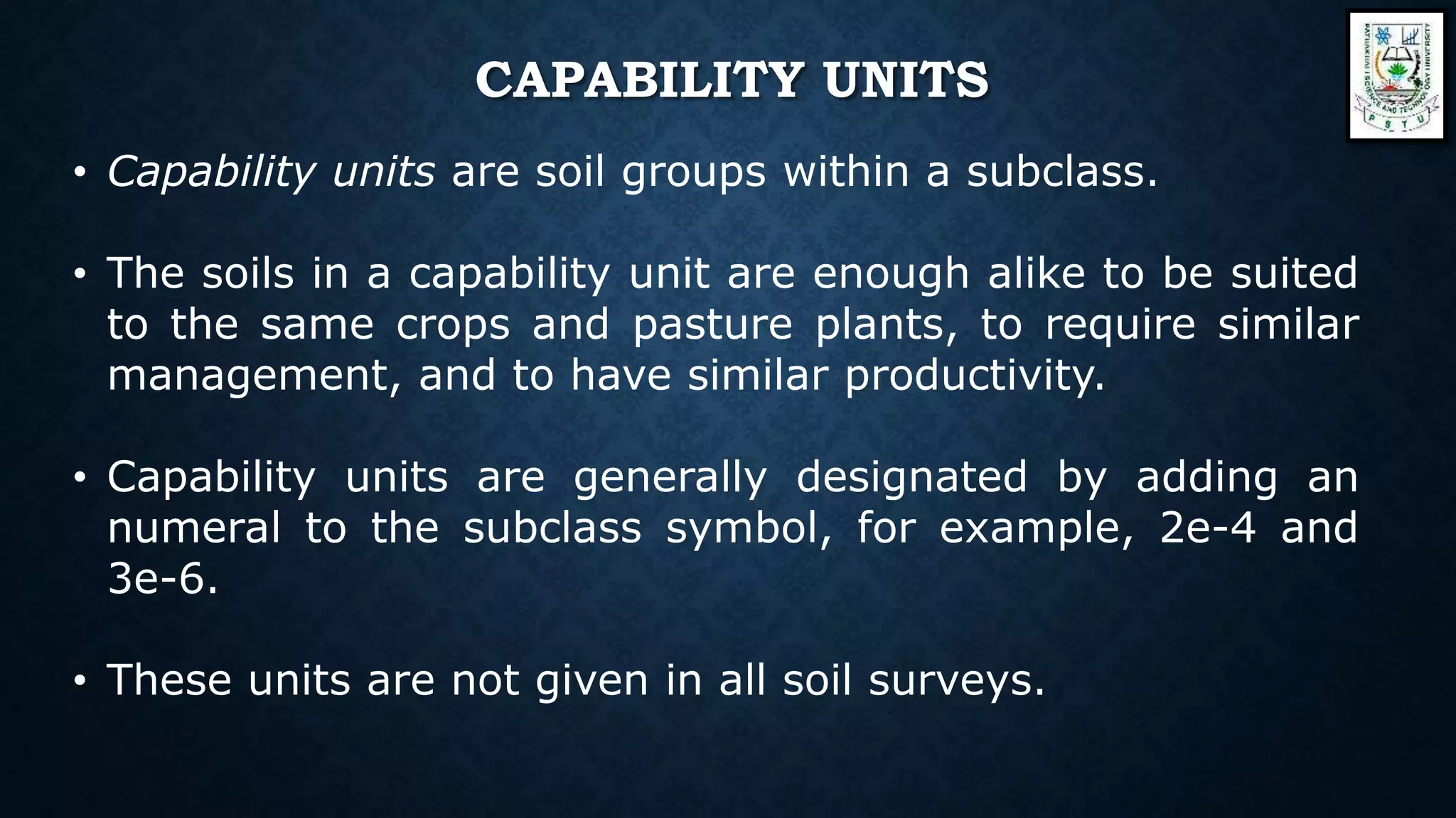 Capability classification of Land | PPTX