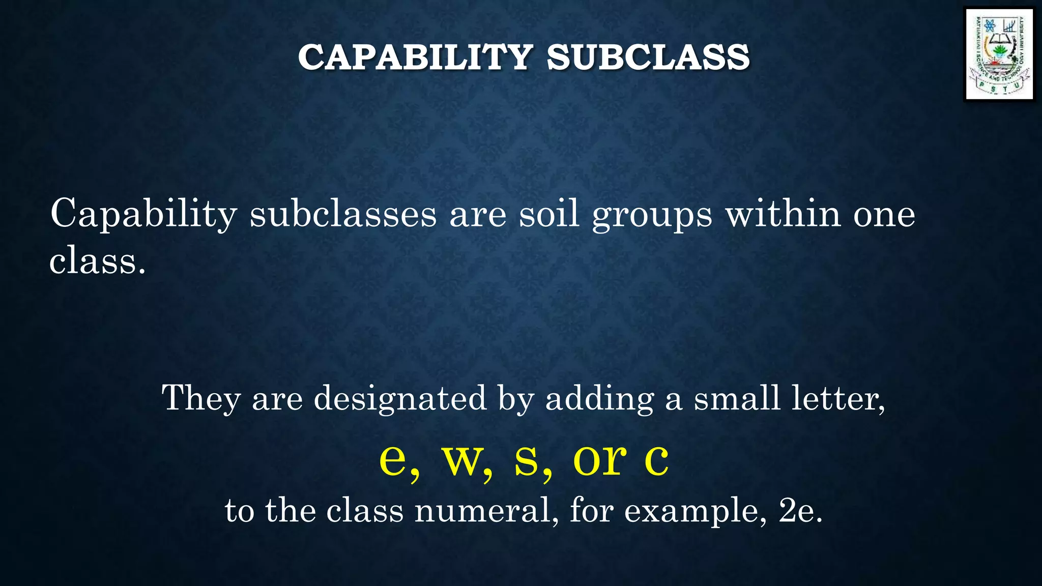 Capability classification of Land | PPTX