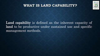 Capability classification of Land | PPTX