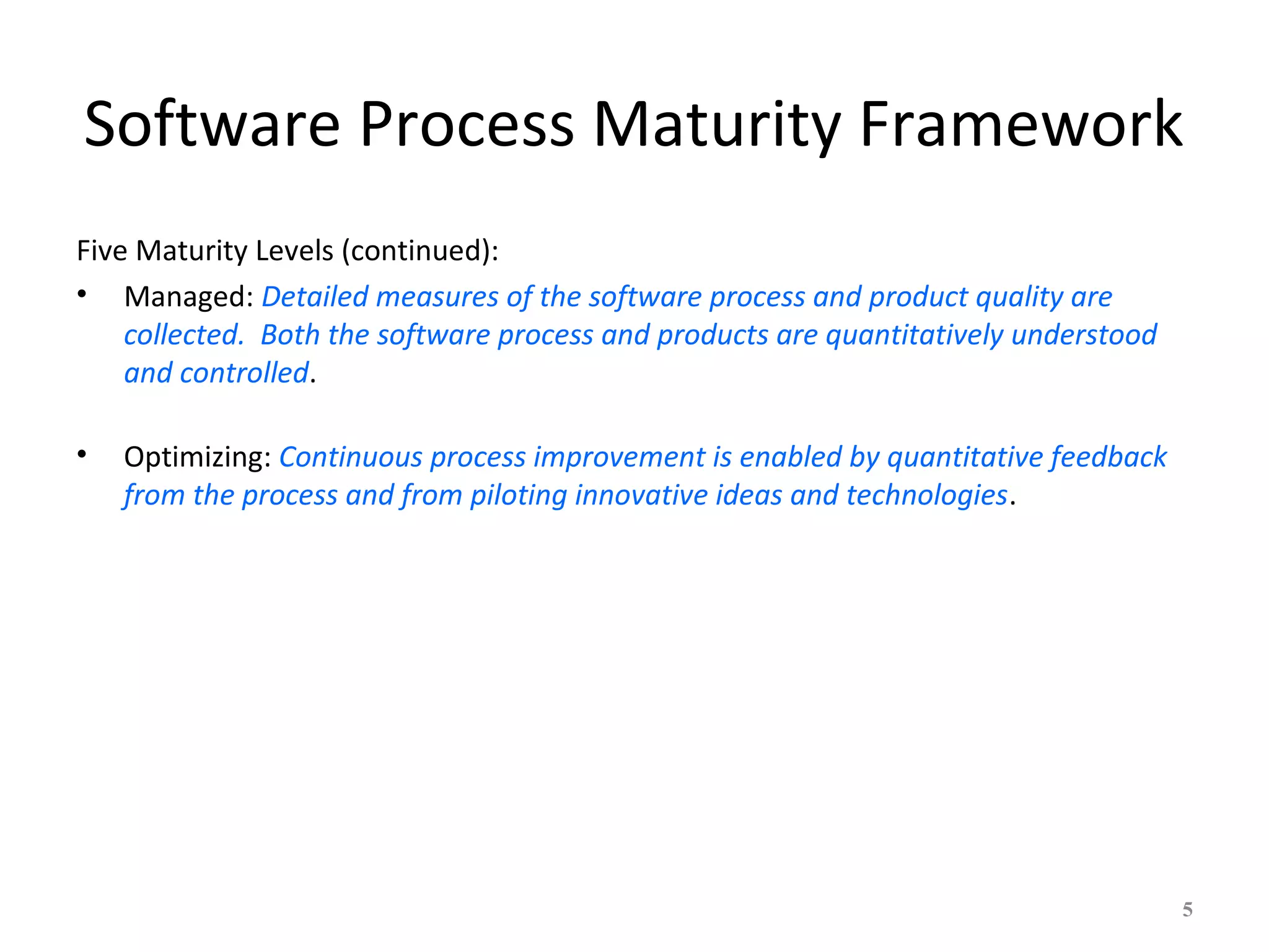 Capability maturity model cmm lecture 8 | PPT