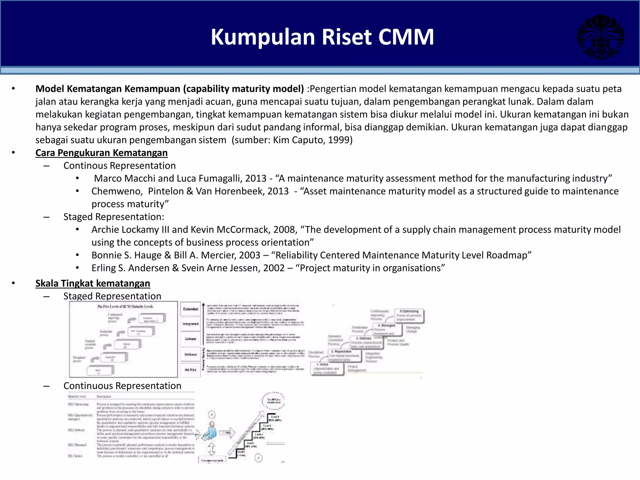 Capability maturity model for maintenance planning of physical asset | PPTX