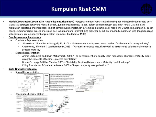 Capability maturity model for maintenance planning of physical asset | PPTX