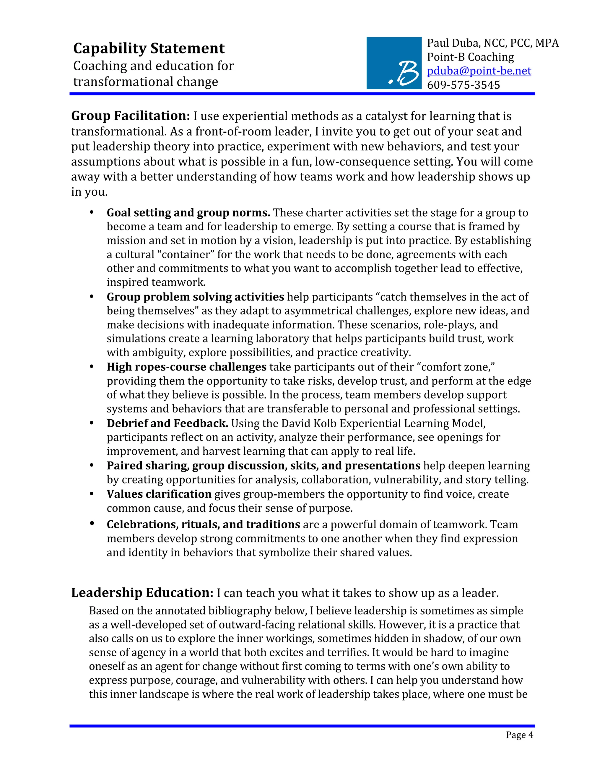 Capability statement 2020 04-14 | PDF