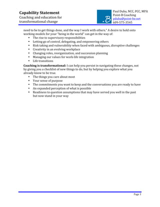 Capability statement 2020 04-14 | PDF