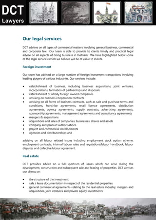 Capability Statement (Dct Law Vietnam) | PDF | Mergers and Acquisitions ...