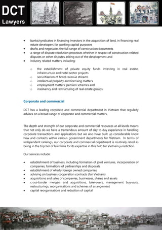 Capability Statement (Dct Law Vietnam) | PDF | Mergers and Acquisitions | Business Banking & Finance