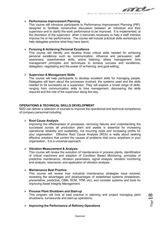 Capability Statement Multi Mission Dynamics Training Consultancy | PDF