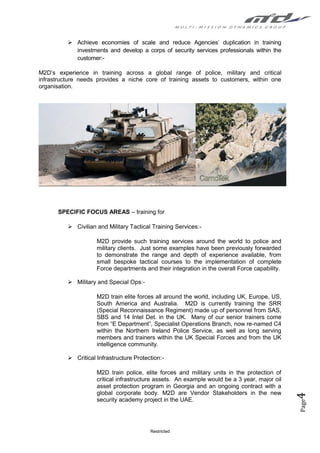 Capability Statement Multi Mission Dynamics Training Consultancy | PDF
