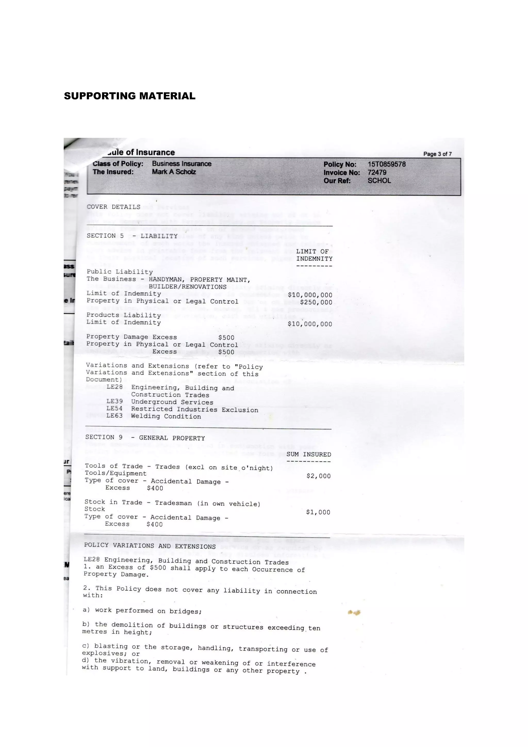 Capability Statement of MARK SCHOLZ & MAS PROPERTY REPAIRS SCHOLZ mas ...