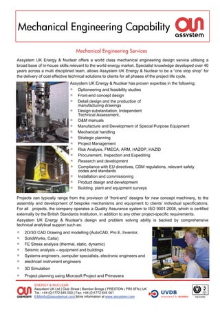 Assystem Capabilities | PDF