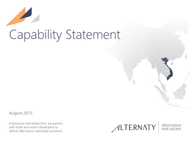 Alternaty - Alternative Real Estate - Capability statement | PPT
