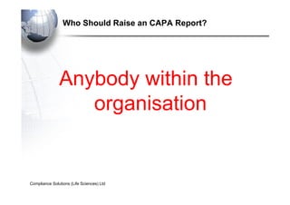 CAPA & Change Control Breif overview of CAPA and Change Control | PDF