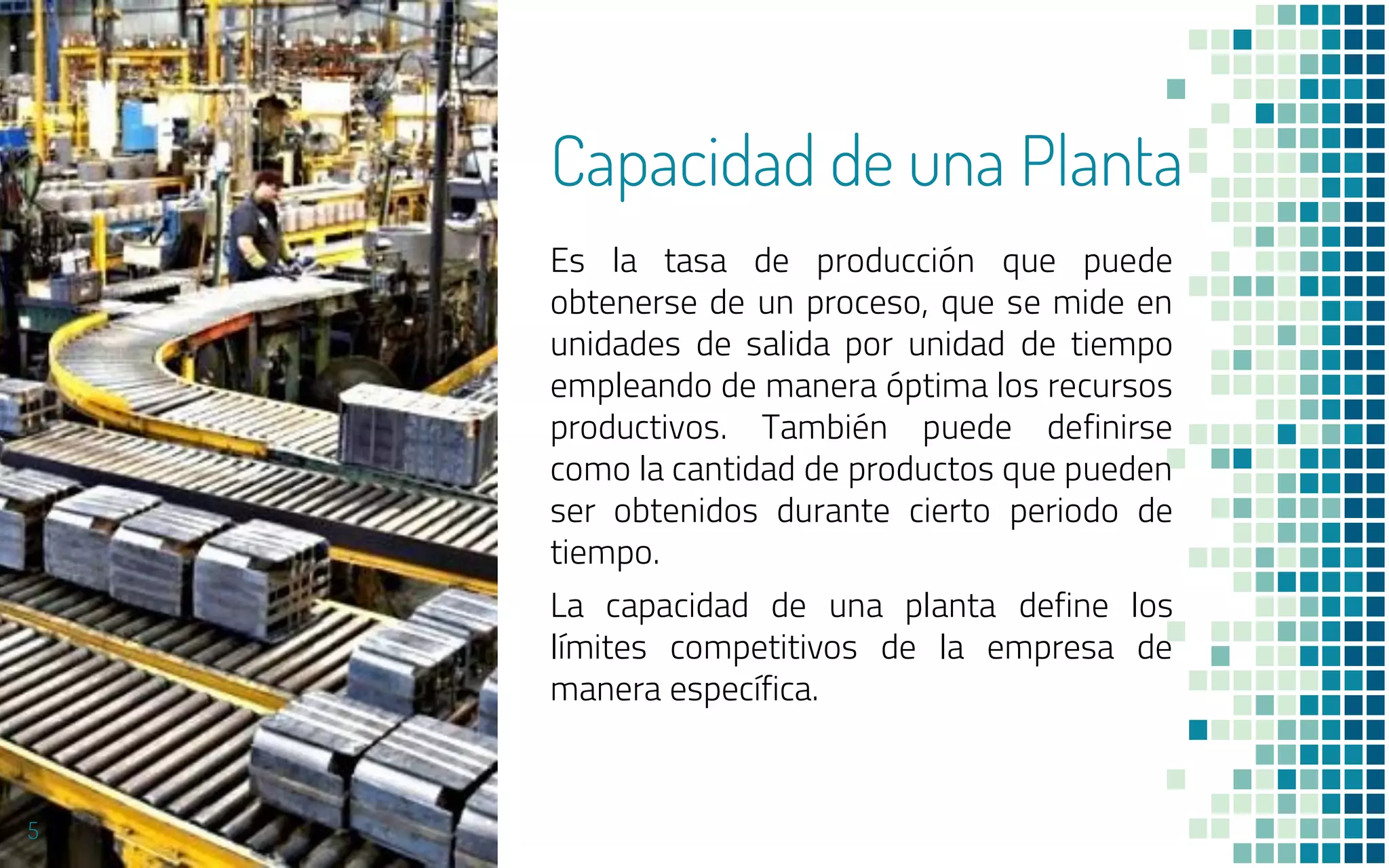 Capacidad de una planta | PPT