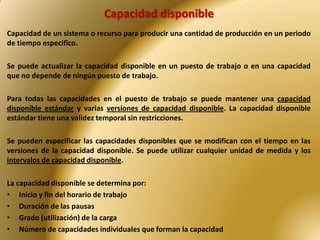 Capacidad disponible | PPTX