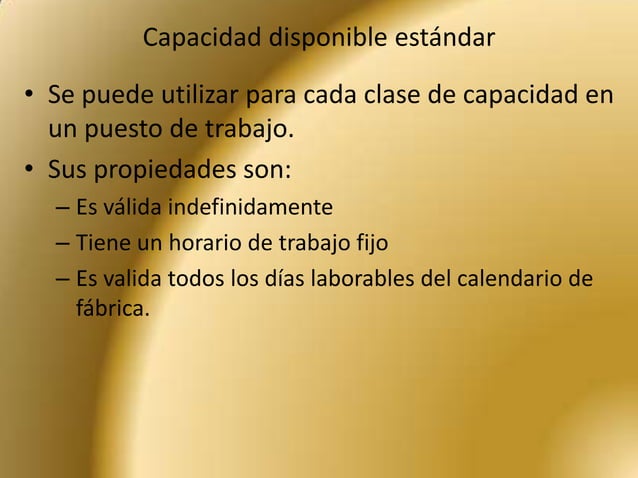 Capacidad disponible | PPTX