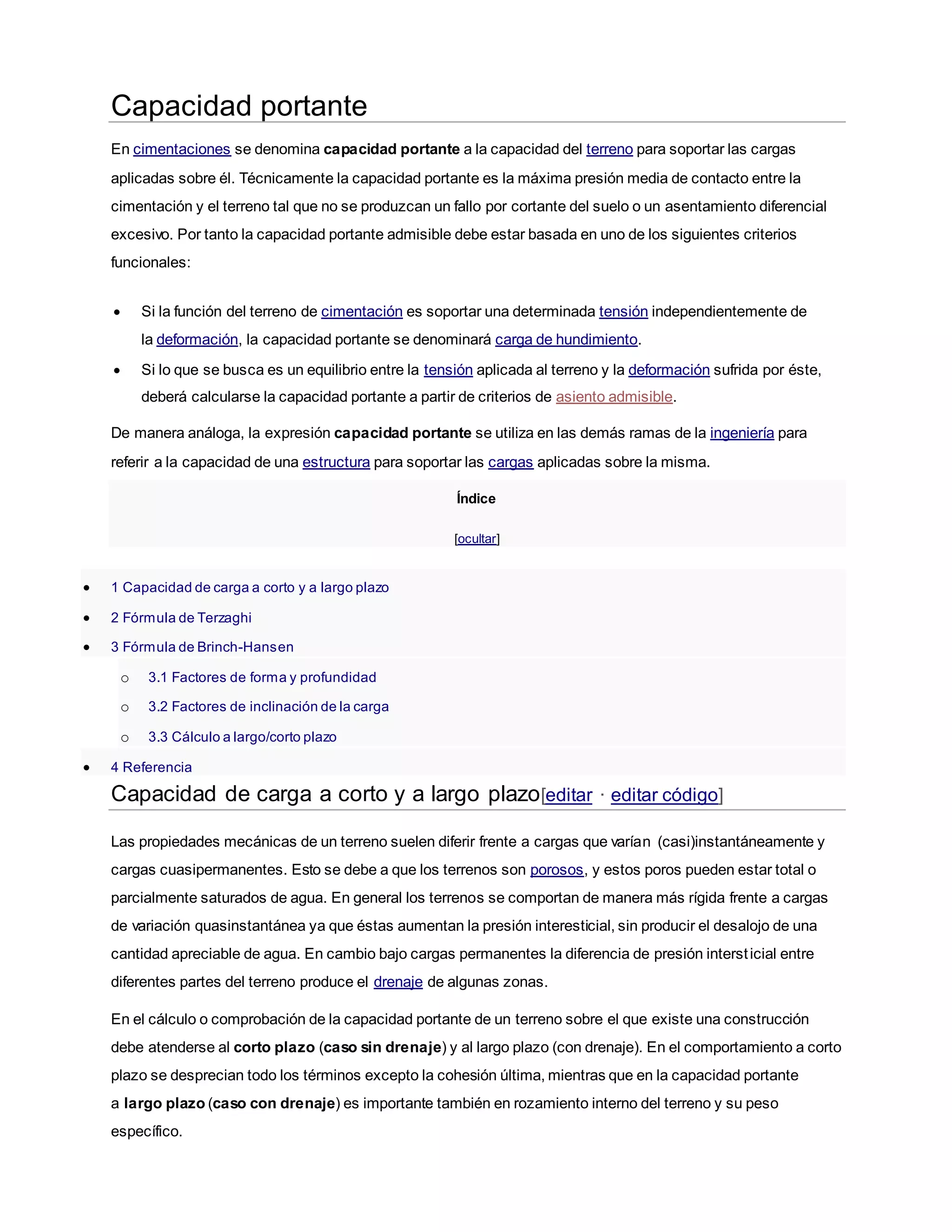 Capacidad portante | DOCX