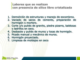 Capacitación sílice construcción | PPT