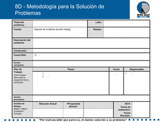 8D_metodologia para solucionar problemas | PPT