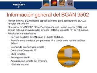 El Primer terminal BGAN M2M Hughes 9502 | PPTX