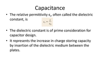 CAPACITANCE and it applications, uses and | PPTX