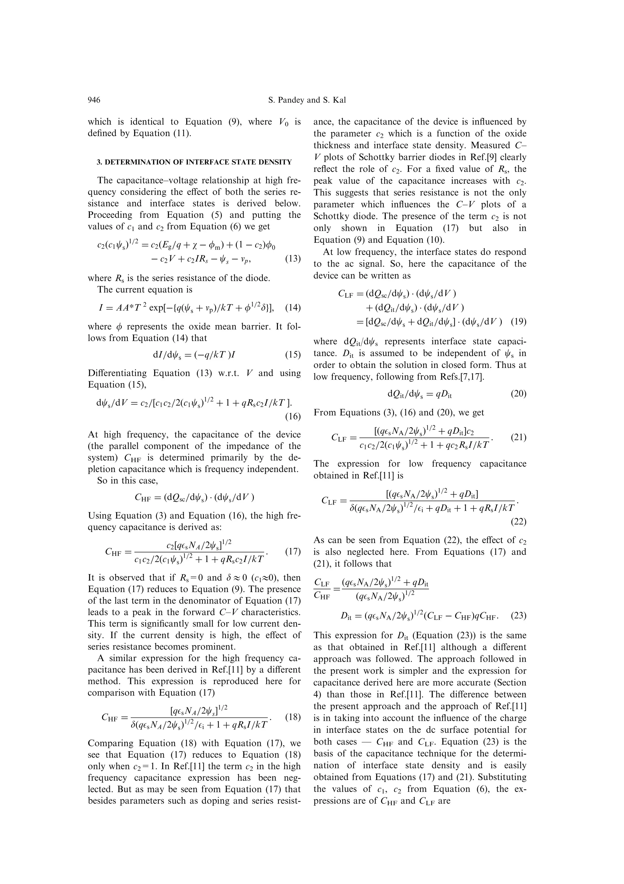 Electrical characterization of capacitance and interface traps | PDF