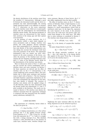 Electrical characterization of capacitance and interface traps | PDF