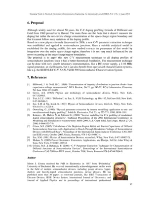 Capacitance-voltage Profiling Techniques for Characterization of ...