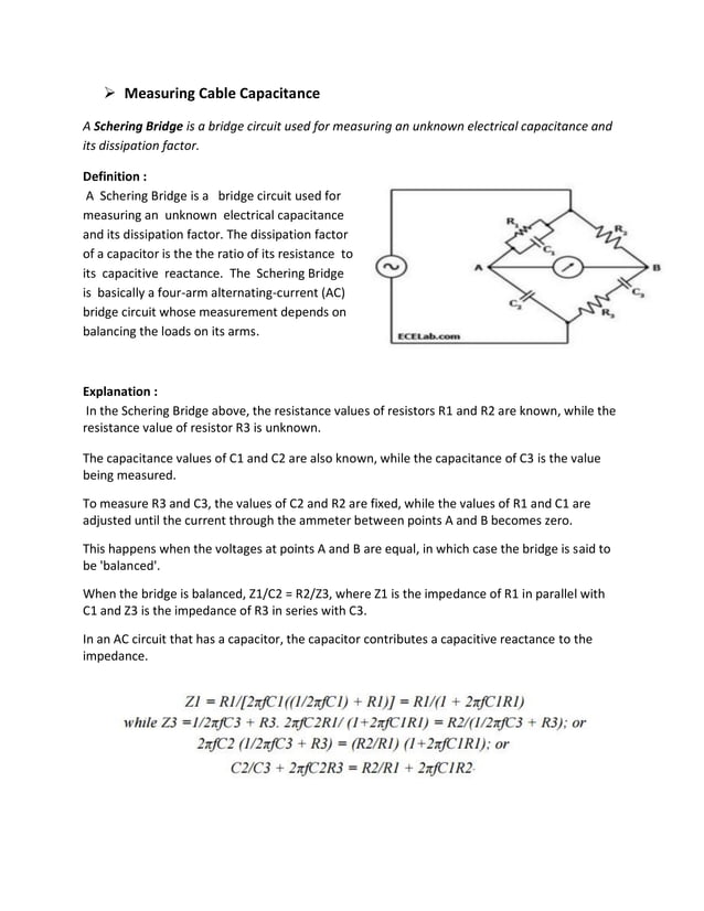 Capacitance and Cable Testing | PDF | Computer Networking | Computing